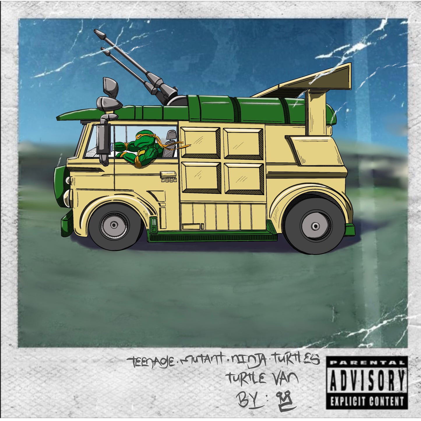 Turtle van x Kendrick album cover mashup poster – Candabis