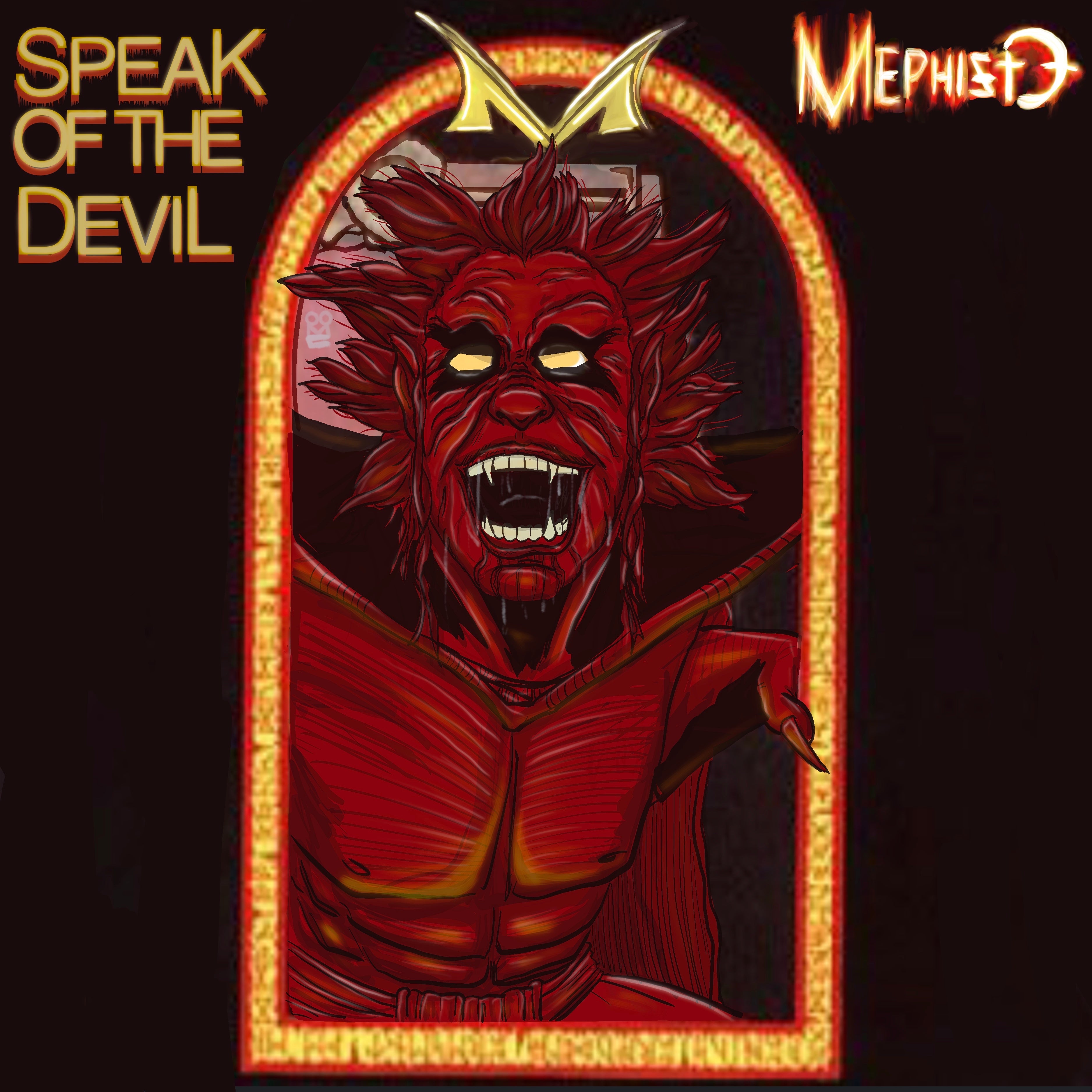 Mephisto x ozzy album cover mashup poster – Candabis