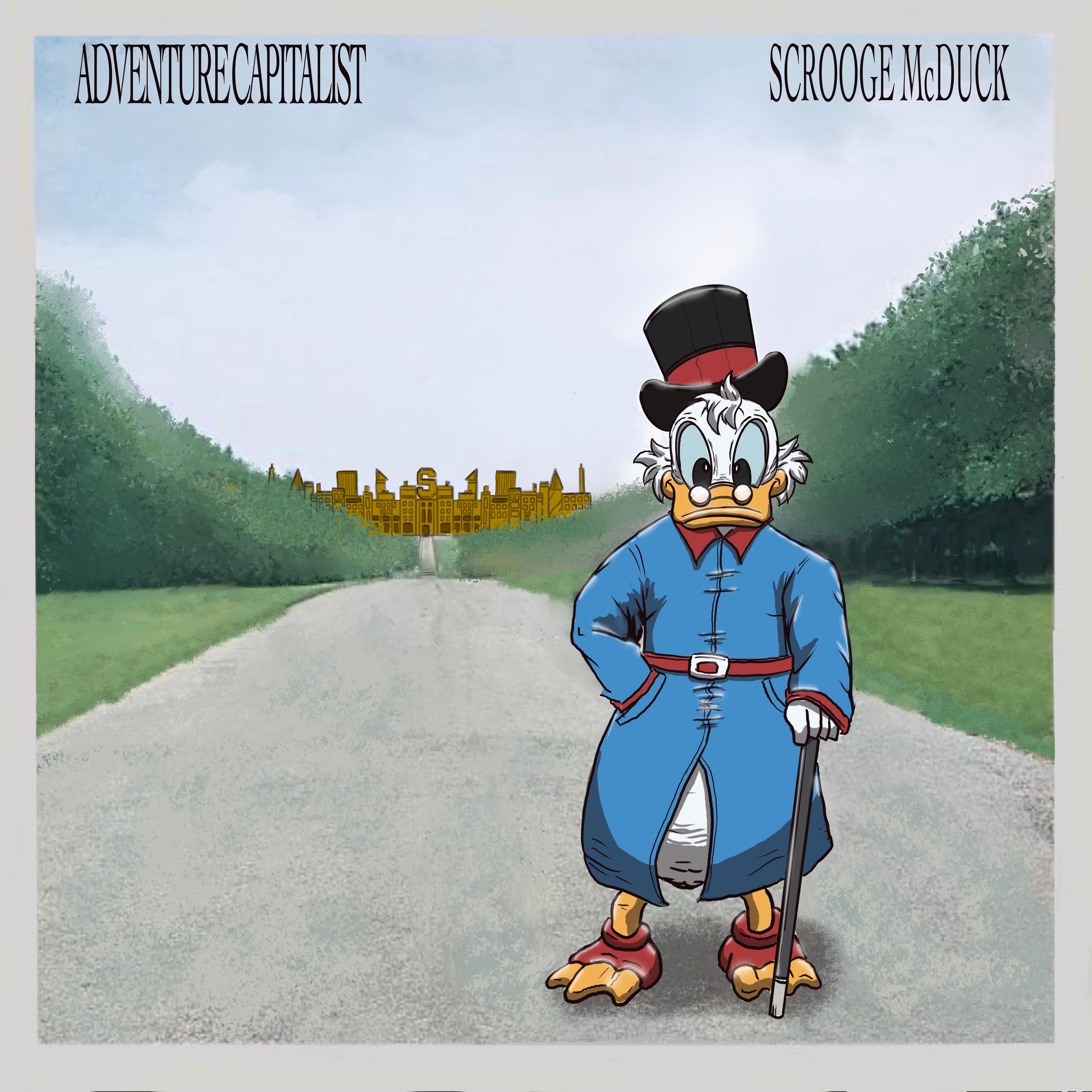 Scrooge mcduck x Elton John album cover mashup – Candabis