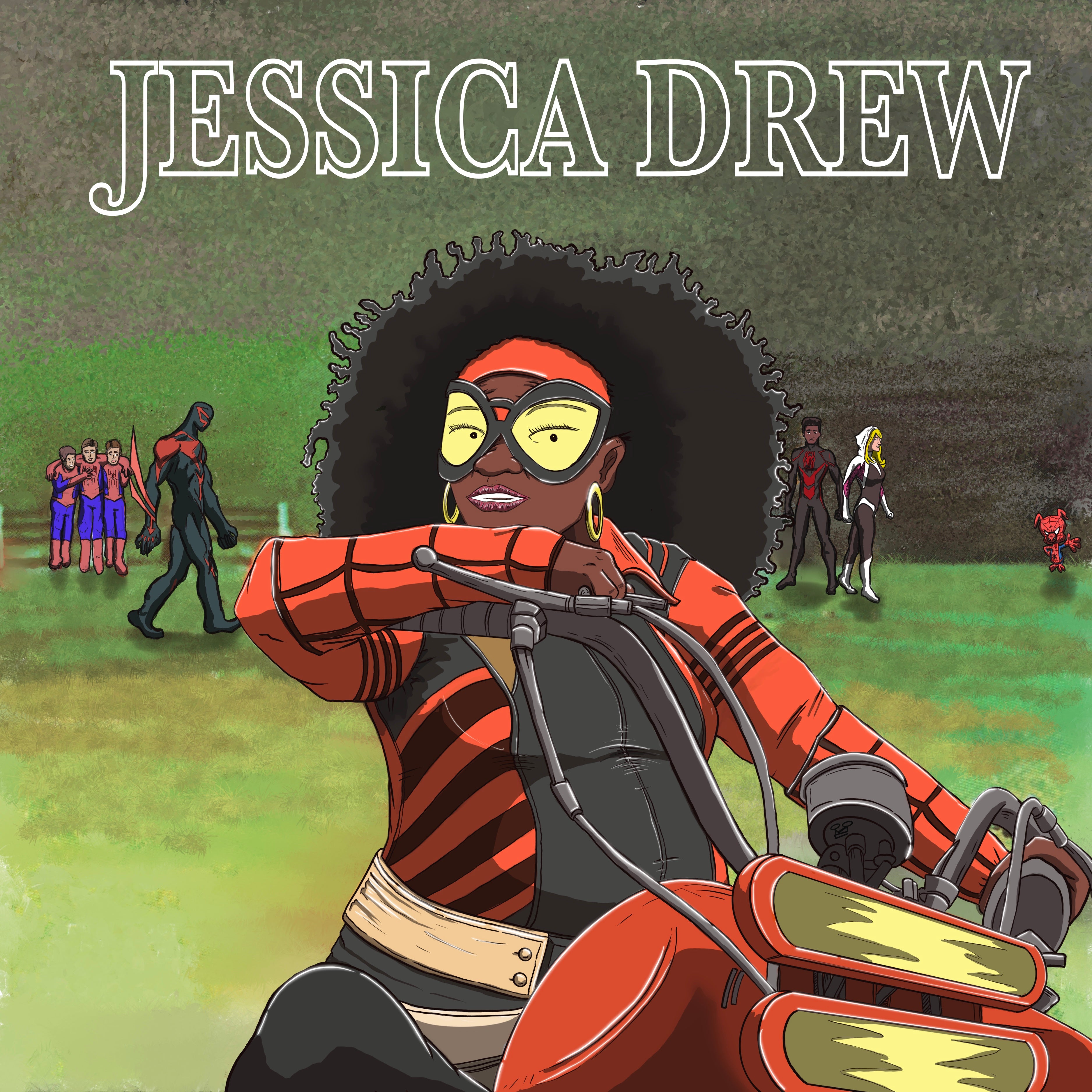 Jessica Drew x Janis Joplin album cover mashup poster – Candabis