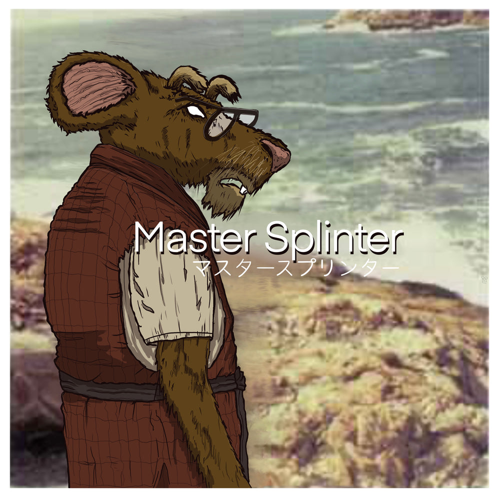 Master Splinter x Jackie Chan album cover mashup poster – Candabis